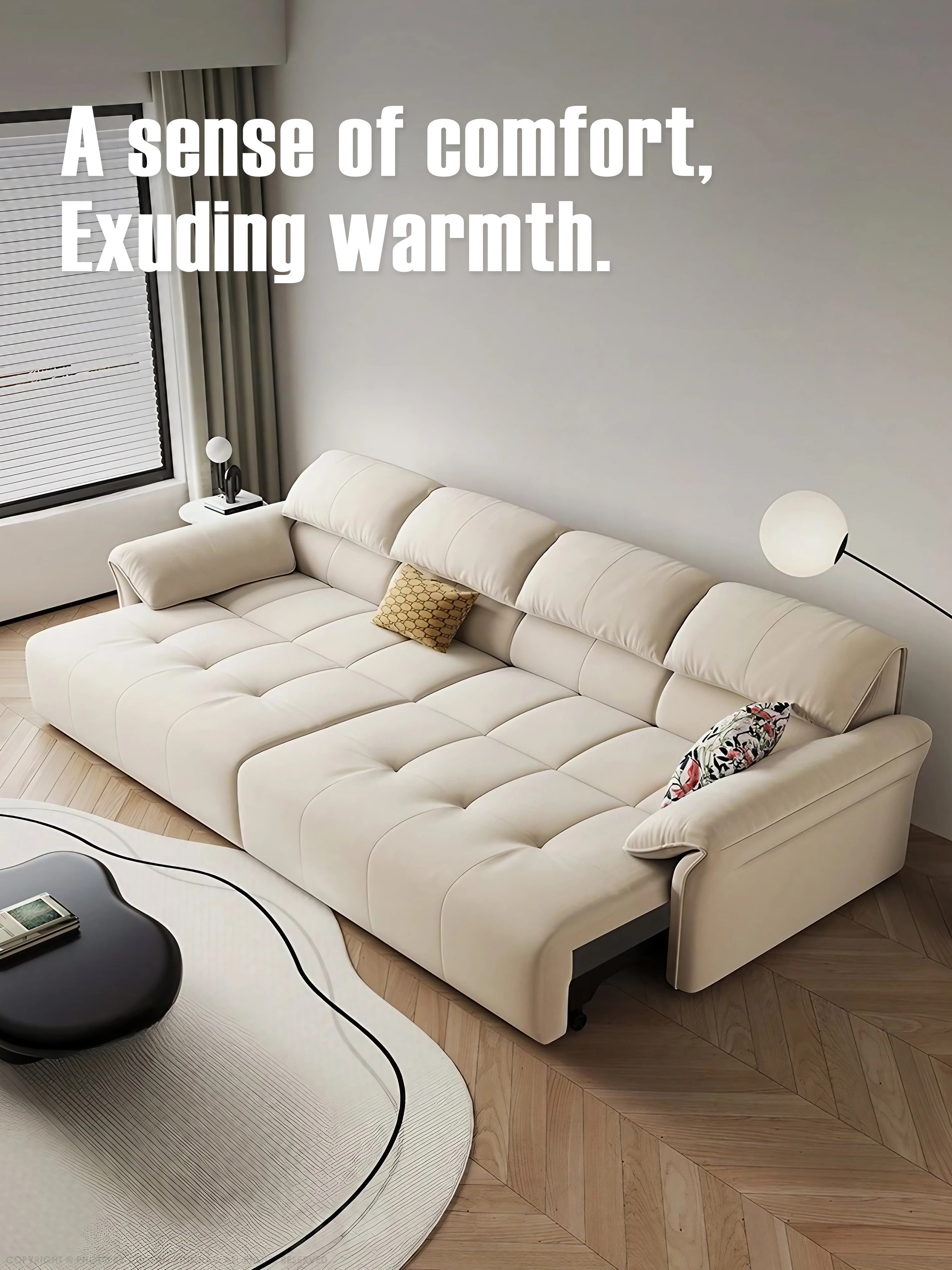 Modern Electric Recliner Sofa Bed - Zero Wall, Space-Saving Comfort